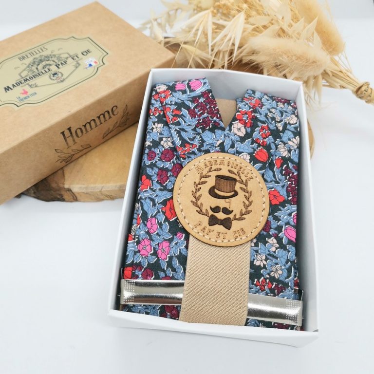 BRETELLE HOMME EN LIBERTY - Mademoiselle Pap et Cie